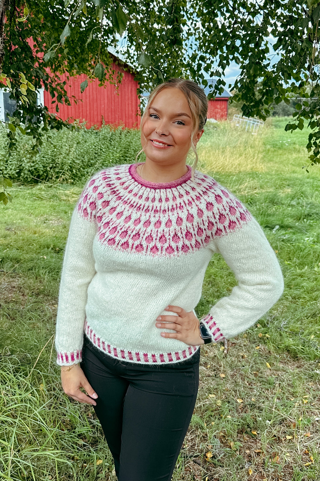 Knitting Pattern | Raspberry Sweater | Fjallalopi by Istex